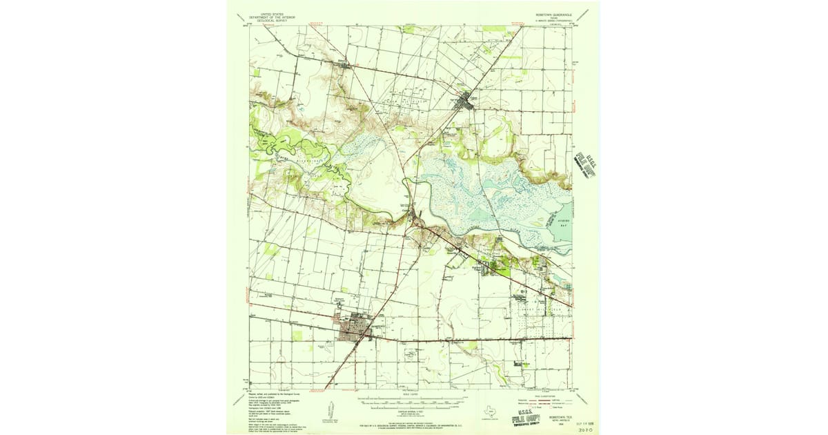 1954 Map of Robstown, TX — High-Res | Pastmaps