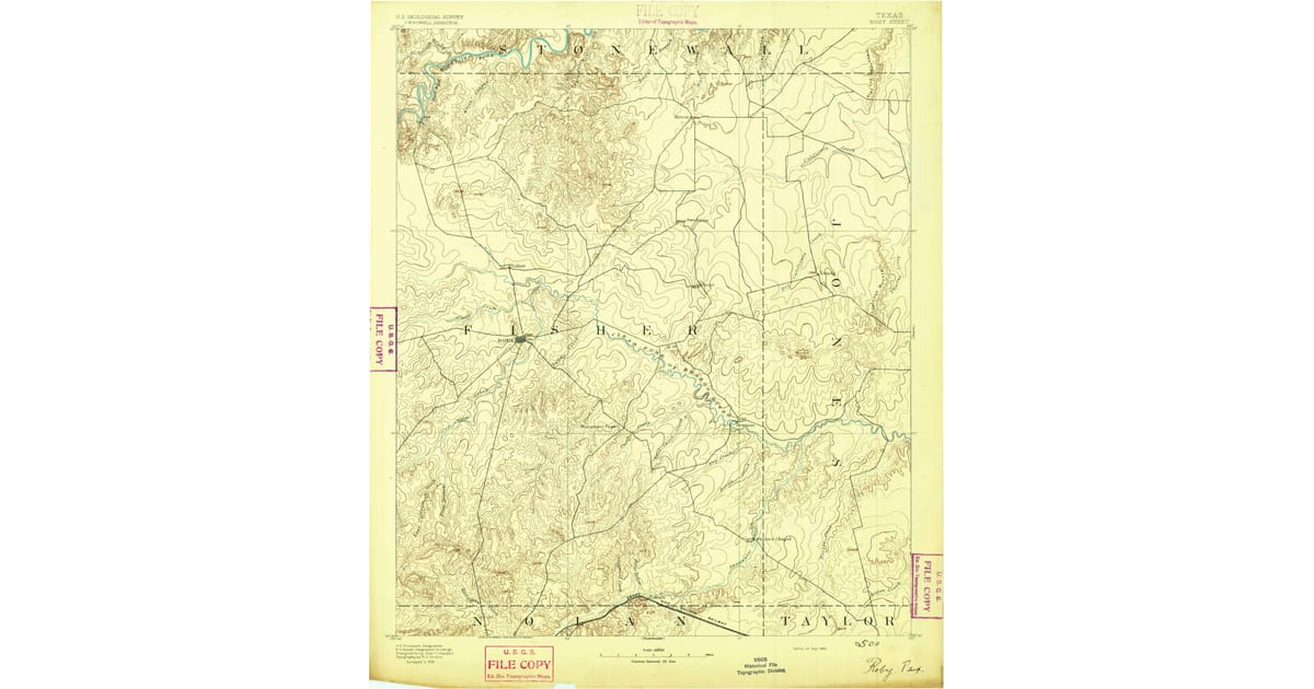 1800s (19th Century) Maps of Fisher County, TX | Pastmaps