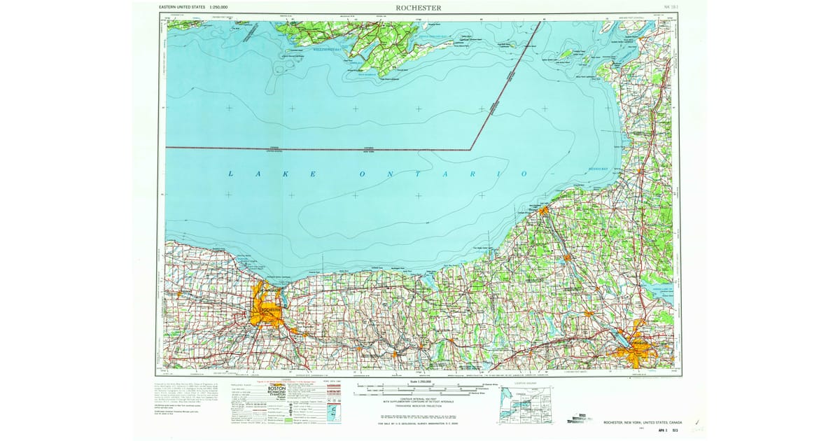 1961 Map of Rochester, NY — High-Res | Pastmaps