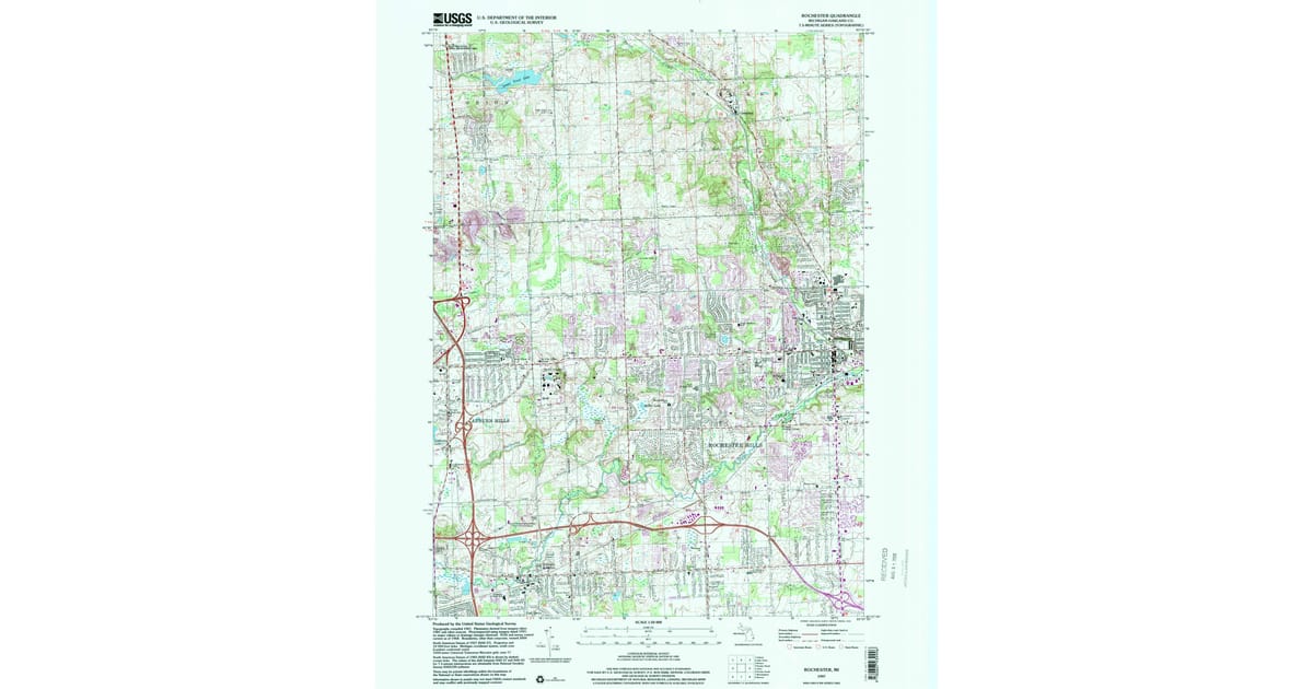 1990s Maps of Estates Of Pine Creek, Rochester Hills | Pastmaps