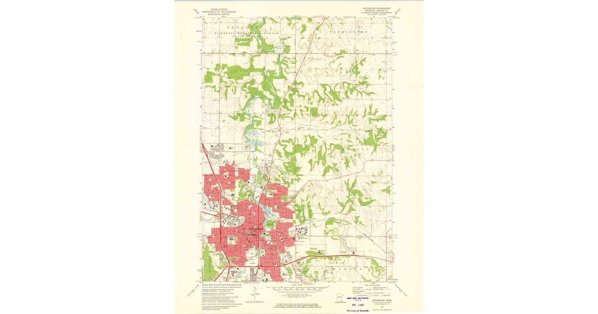 1972 Map of Rochester, MN — High-Res | Pastmaps