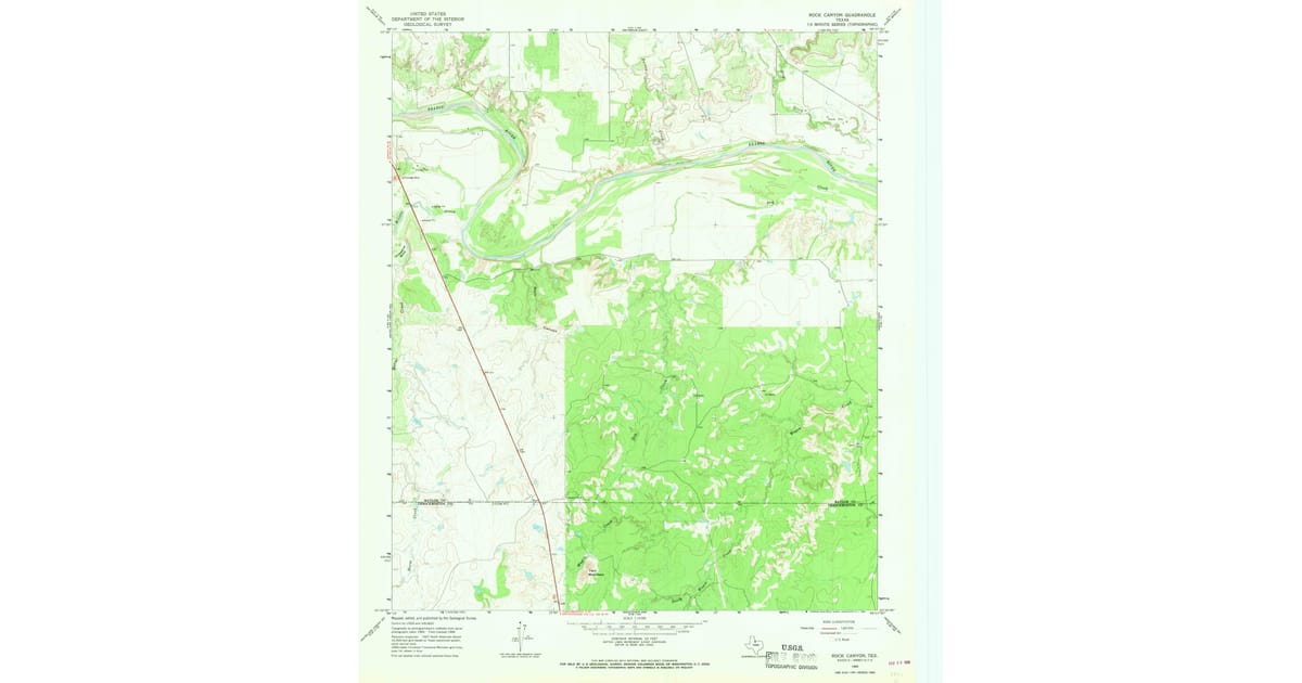 1966 Map of Rock Canyon, Baylor County, TX — High-Res | Pastmaps