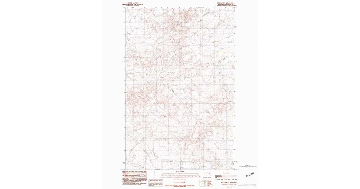 1983 Map of Rock Creek, McCone County, MT — High-Res | Pastmaps