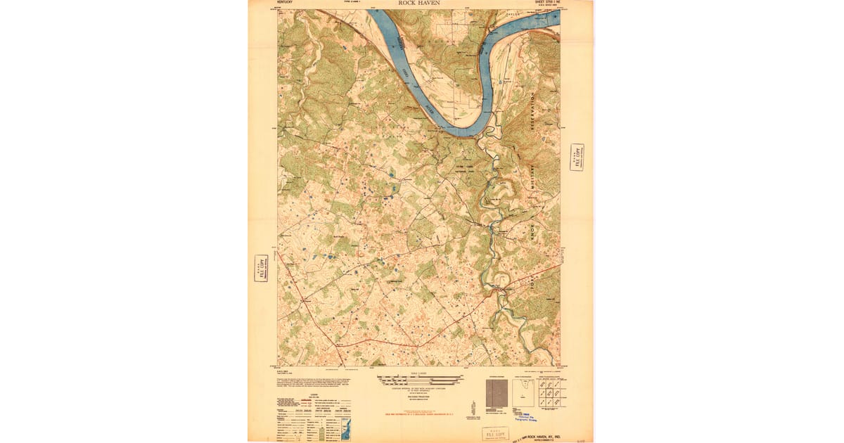 1946 Map of Rock Haven, Meade County, KY — High-Res | Pastmaps
