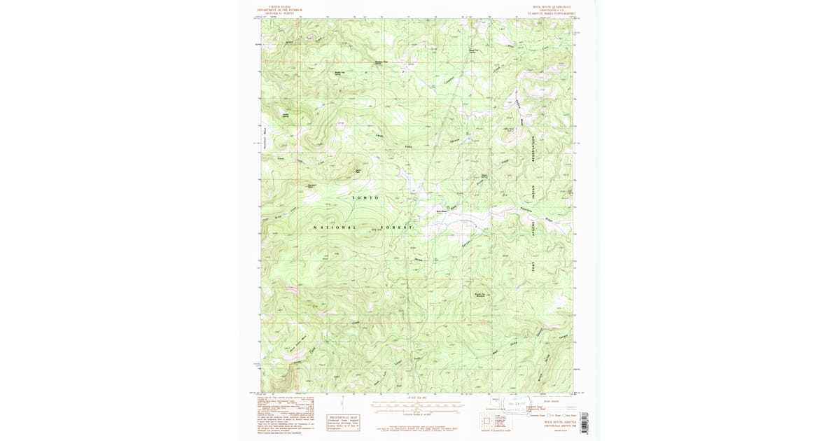 1986 Map of Rock House, AZ — High-Res | Pastmaps