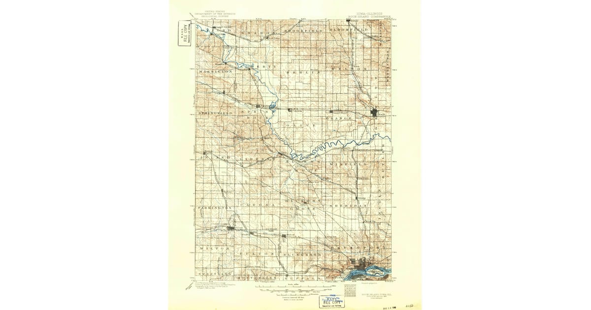 1910 Map of Rock Island, IL — High-Res | Pastmaps