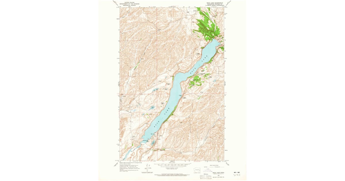 1964 Map of Rock Lake, Whitman County, WA — High-Res | Pastmaps