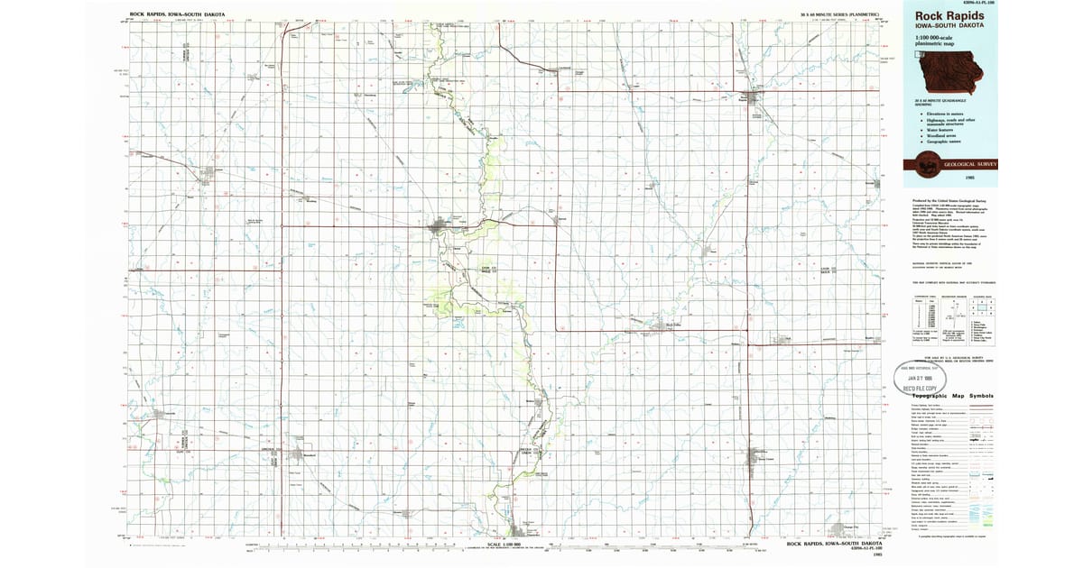 1980s Maps of Beresford, SD | Pastmaps