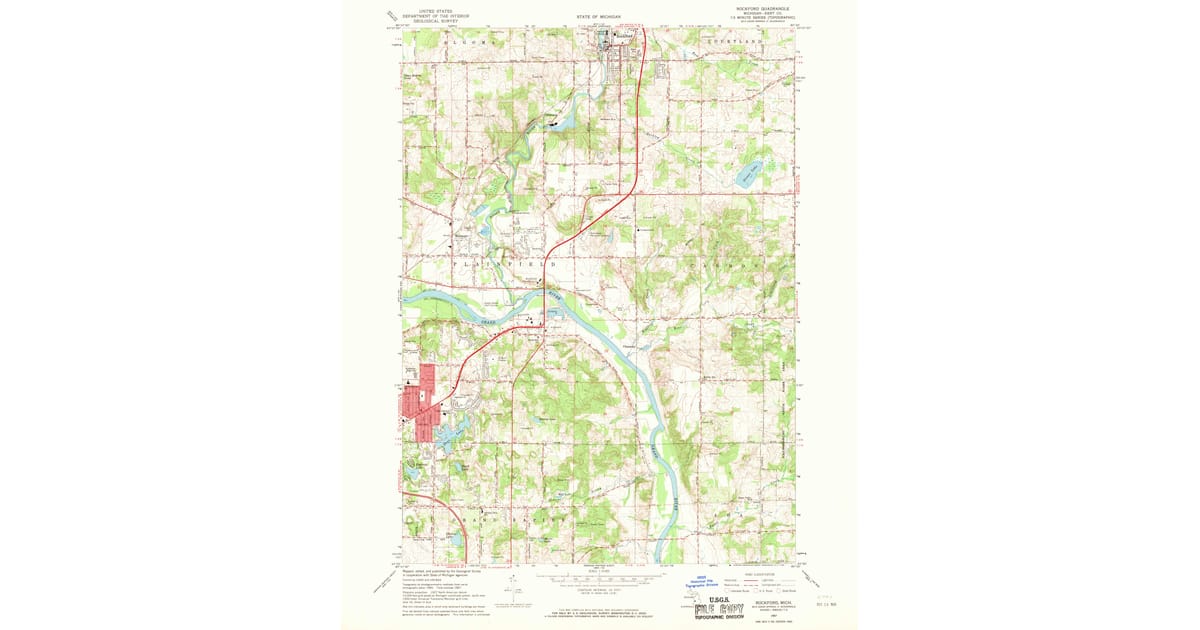 1967 Map of Rockford, MI — High-Res | Pastmaps
