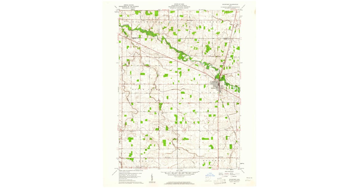 1960 Map of Rockford, OH — High-Res | Pastmaps