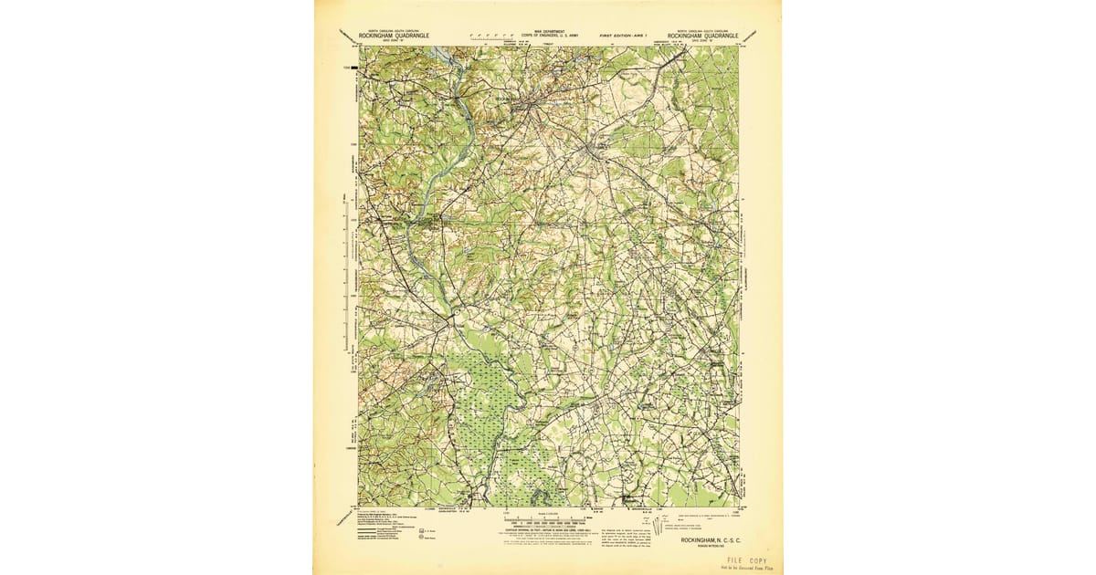Old Maps of Monroe Crossroads, SC for Academic Research | Pastmaps