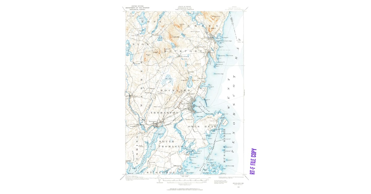 Old Maps of Warren, ME for Genealogy | Pastmaps