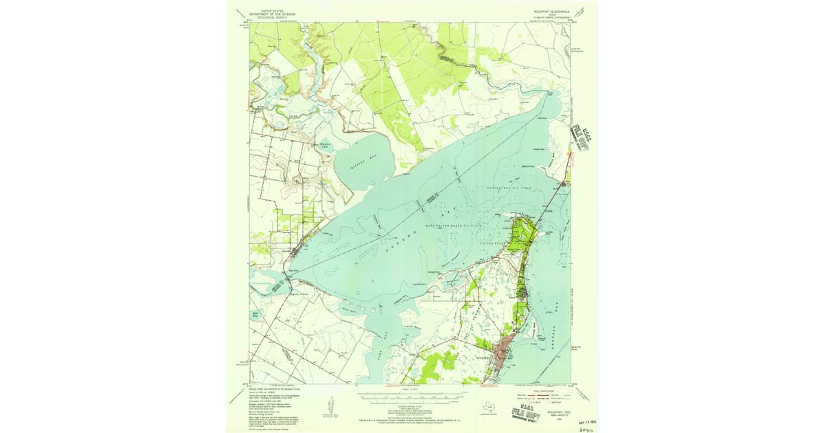1954 Map of Rockport, TX — High-Res | Pastmaps