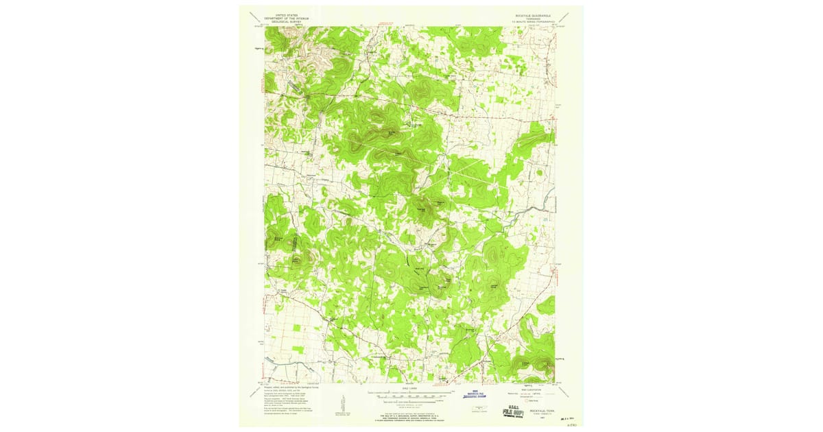 1957 Map of Rockvale, TN — High-Res | Pastmaps