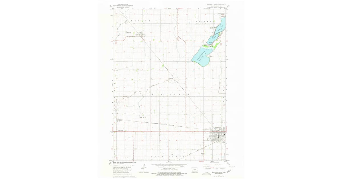1980 Map of Rockwell City, IA — High-Res | Pastmaps