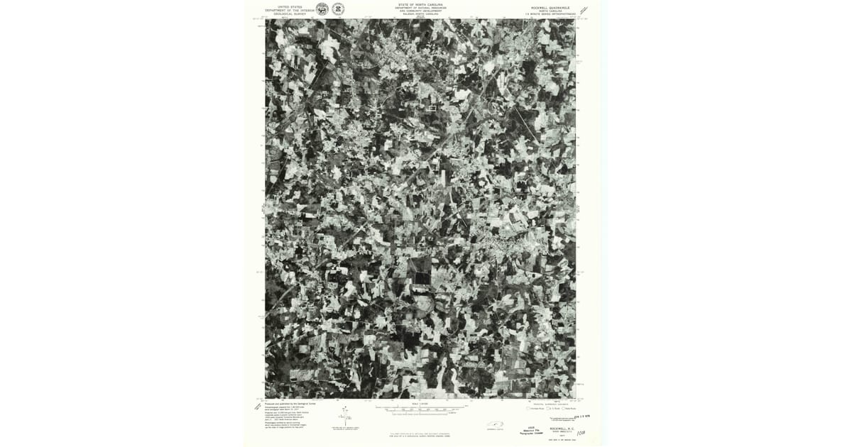 1977 Map of Rockwell, NC — High-Res | Pastmaps