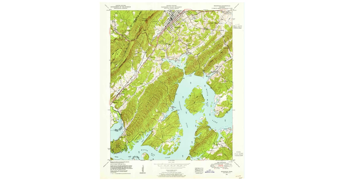 1950s Maps of Rhea County, TN | Pastmaps