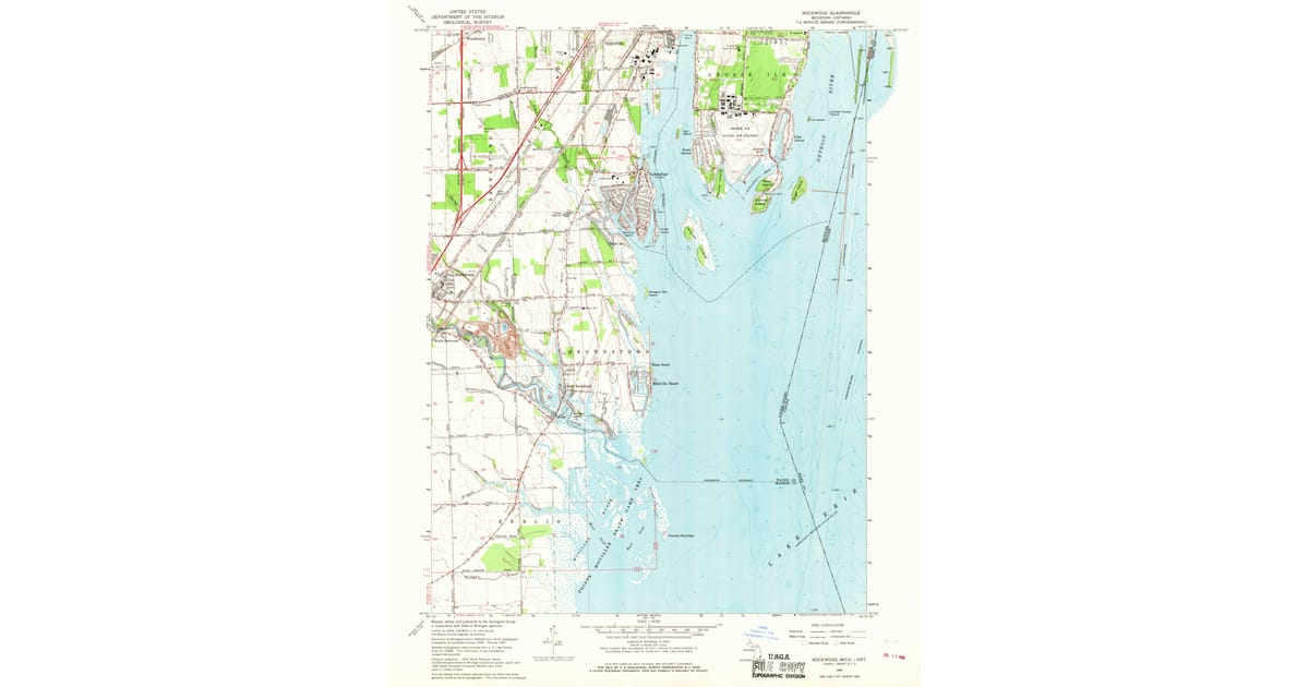 1967 Map of Rockwood, MI — High-Res | Pastmaps