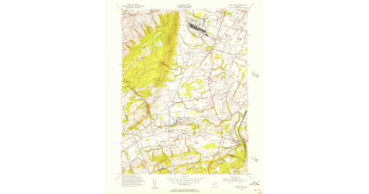 1950s Maps of Rocky Hill, NJ | Pastmaps