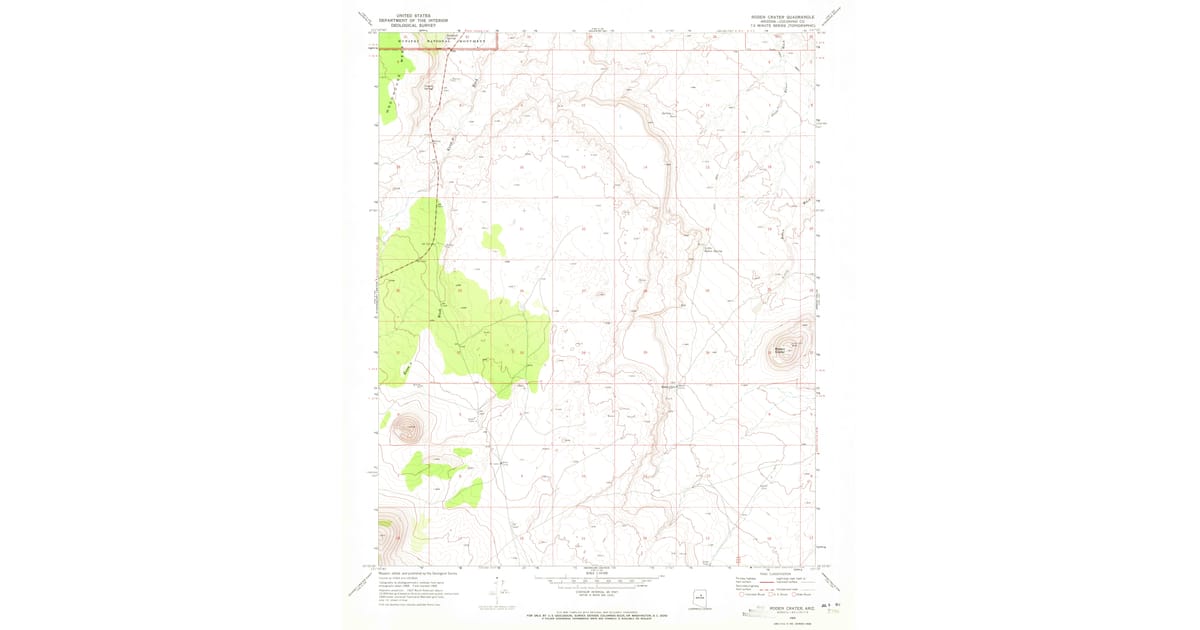 1969 Map of Roden Crater, Coconino County, AZ — High-Res | Pastmaps