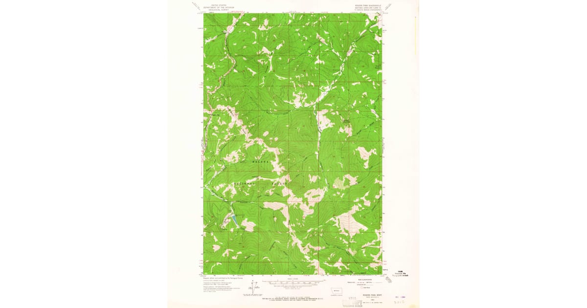 1963 Map of Rogers Pass, Lewis and Clark County, MT — High-Res | Pastmaps