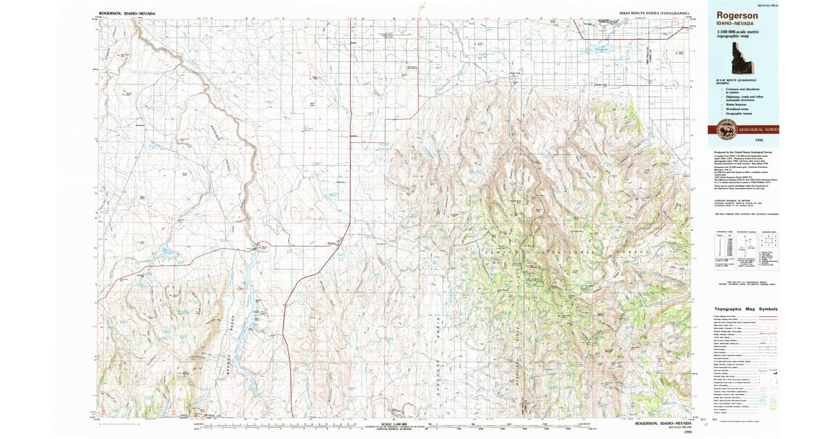 1990s Maps of Jerome County, ID | Pastmaps
