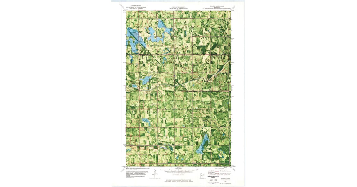 1971 Map of Roland, Red Lake County, MN — High-Res | Pastmaps