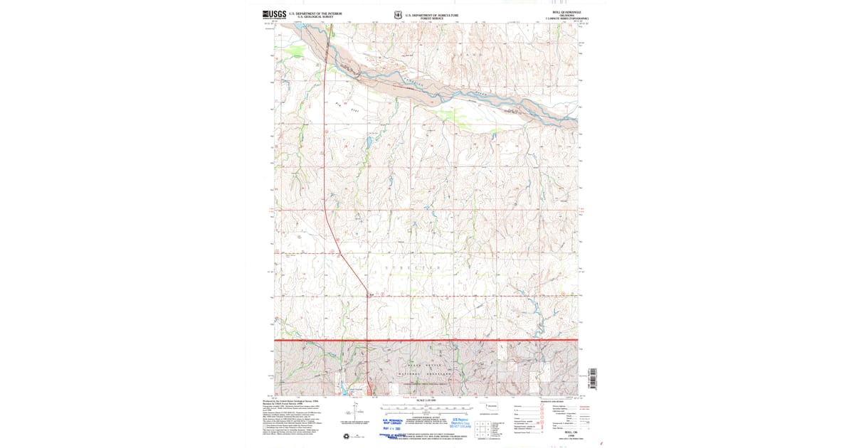 1998 Map of Roll, Roger Mills County, OK — High-Res | Pastmaps