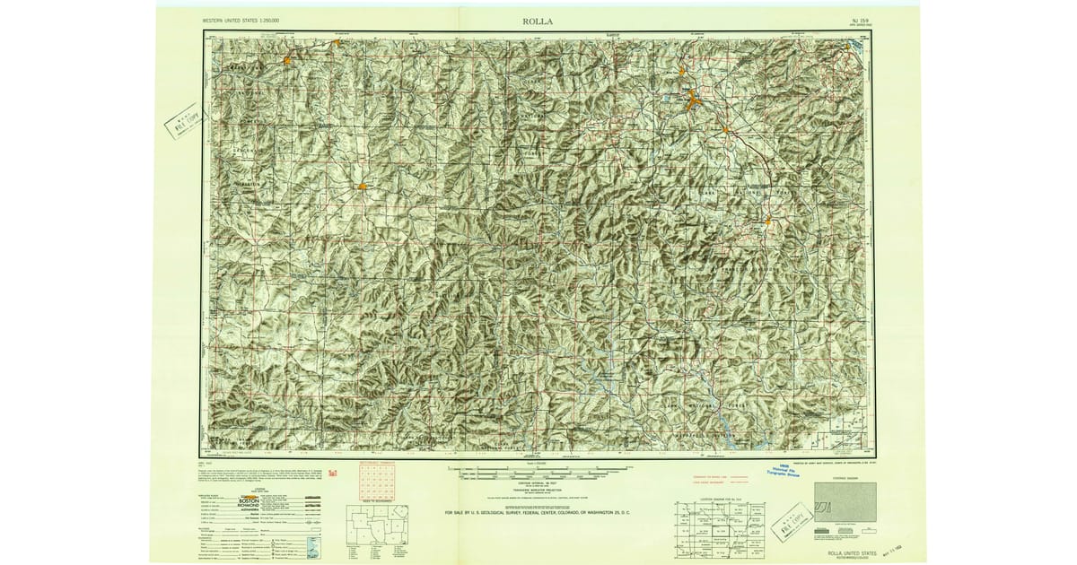 1950s Maps of Willow Springs, MO | Pastmaps