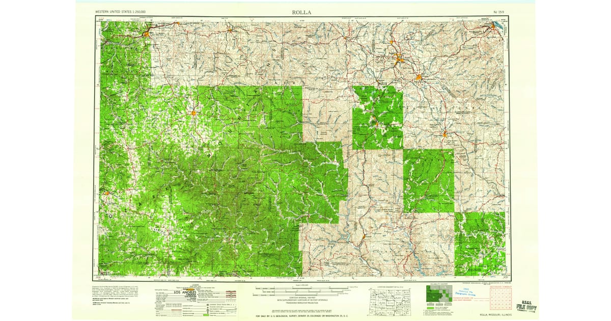 1959 Map of Rolla, MO — High-Res | Pastmaps