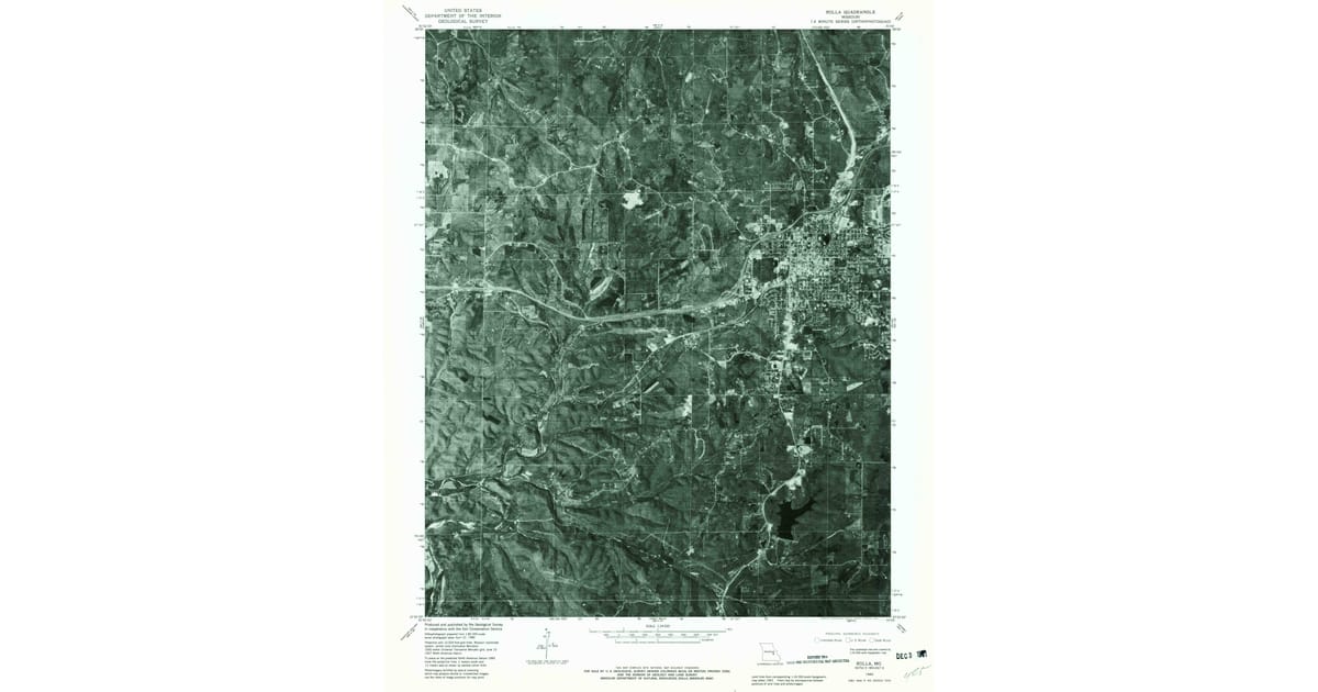 1980 Map of Rolla, MO — High-Res | Pastmaps