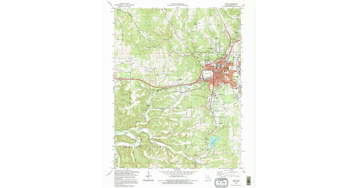 1990s Maps of Rolla, MO | Pastmaps