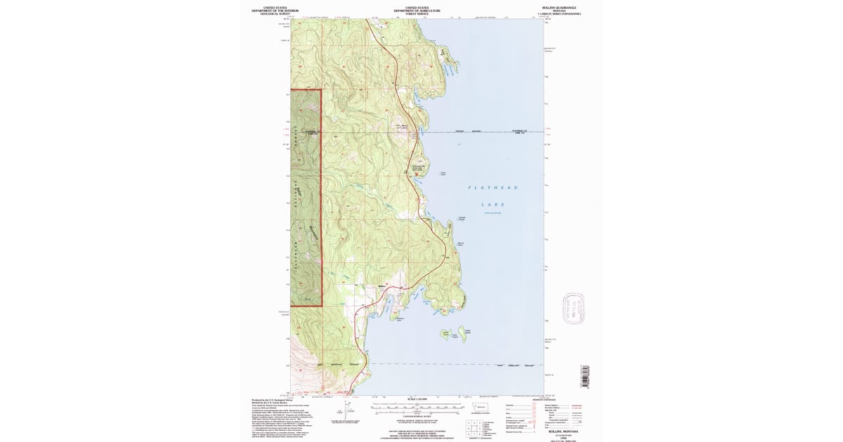1994 Map of Rollins, MT — High-Res | Pastmaps