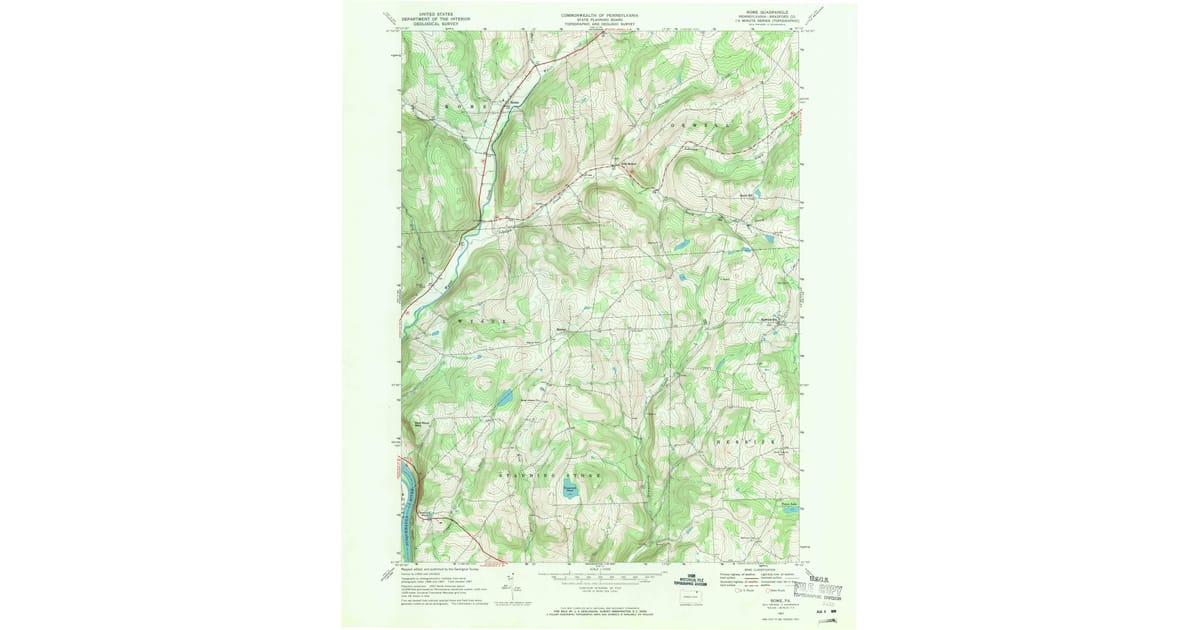 1967 Map of Rome, PA — High-Res | Pastmaps