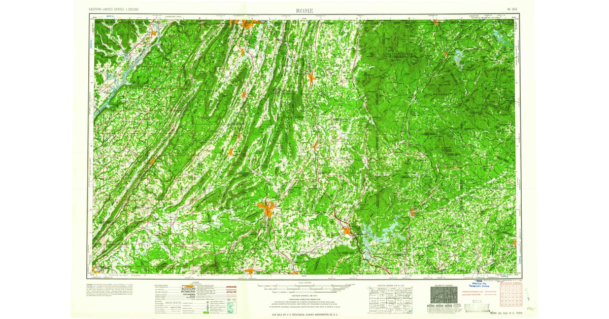 1960s Maps of Blue Spring, GA | Pastmaps