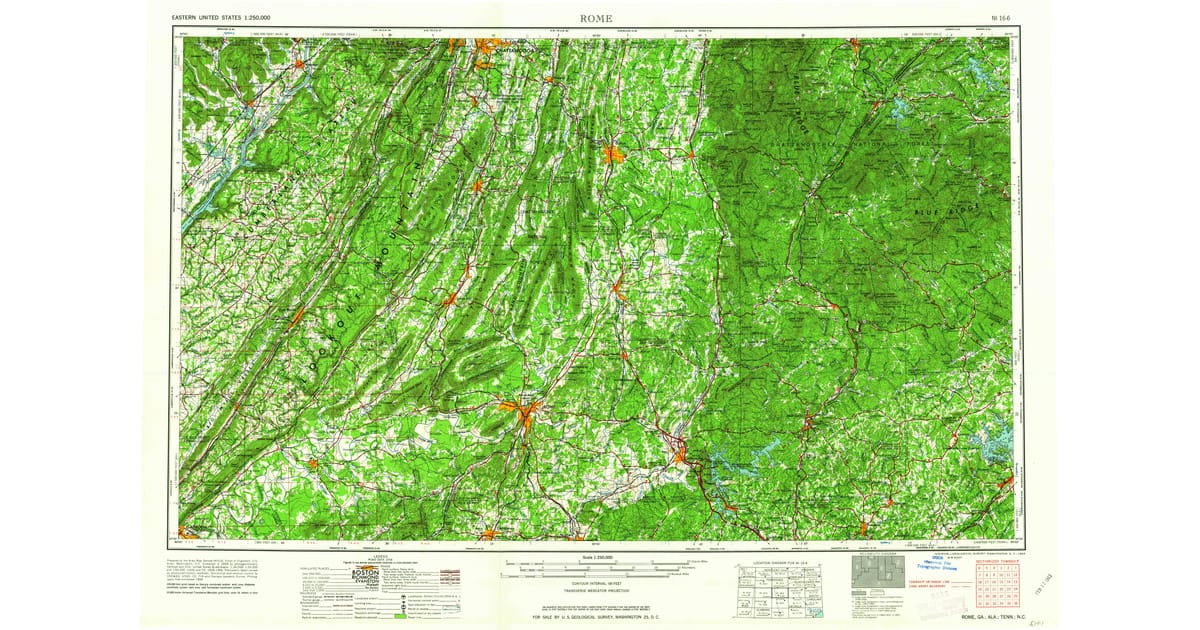 1963 Map of Rome, GA — High-Res | Pastmaps