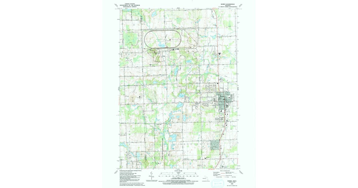 1990s Maps of Bruce Township, MI | Pastmaps
