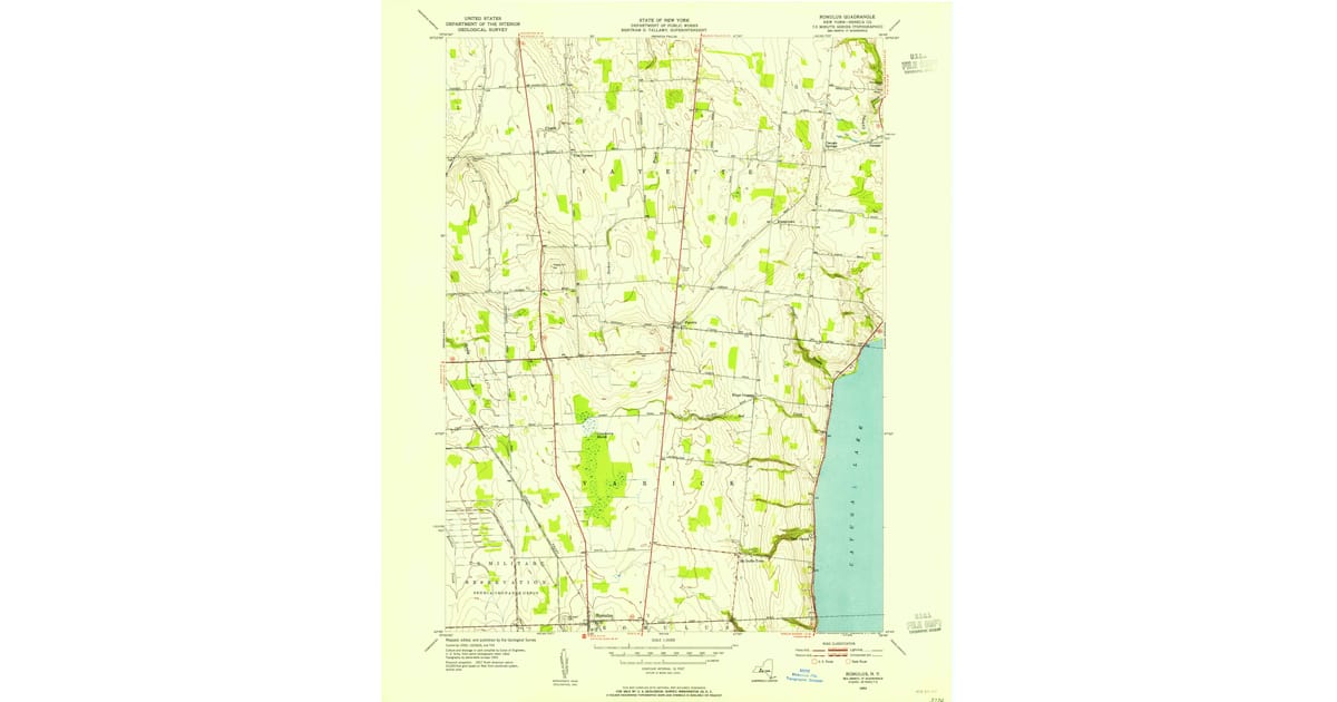 1953 Map of Romulus, Seneca County, NY — High-Res | Pastmaps