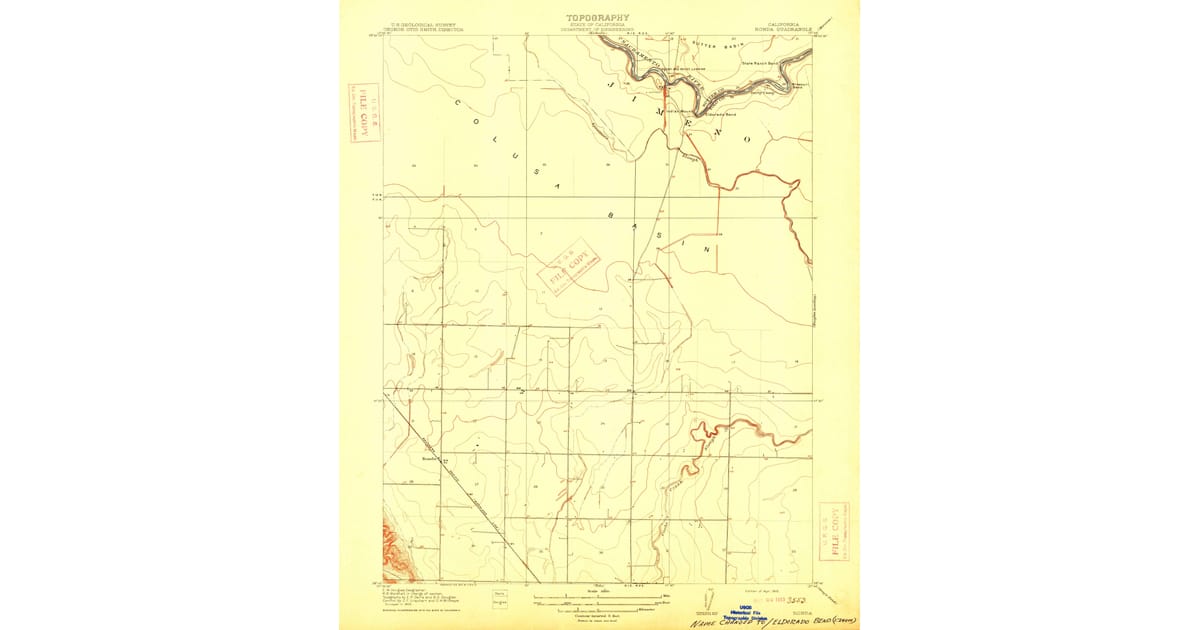 1915 Map of Ronda, Yolo County, CA — High-Res | Pastmaps