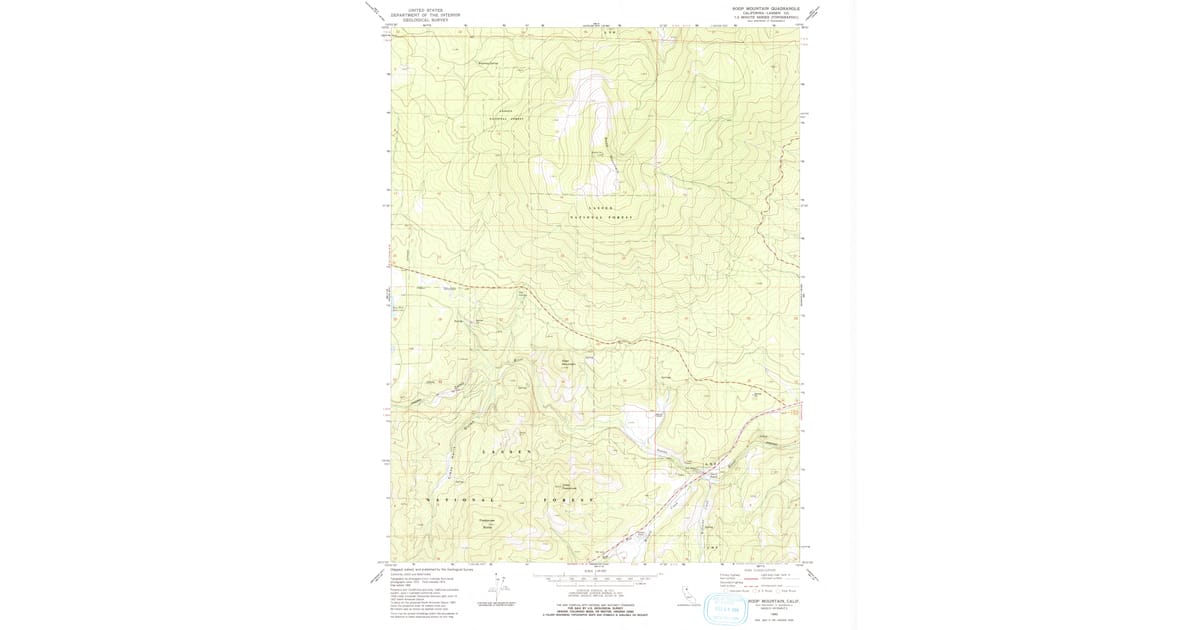 1980 Map of Roop Mountain, Lassen County, CA — High-Res | Pastmaps