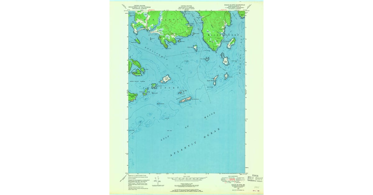 1948 Map of Roque Bluffs, Washington County, ME — High-Res | Pastmaps