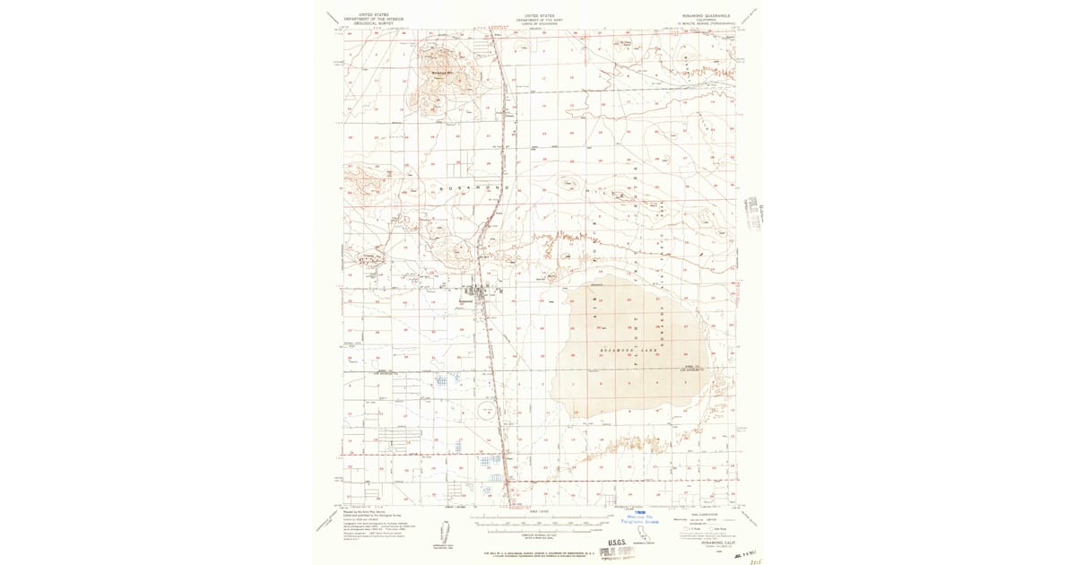 1956 Map of Rosamond, CA — High-Res | Pastmaps