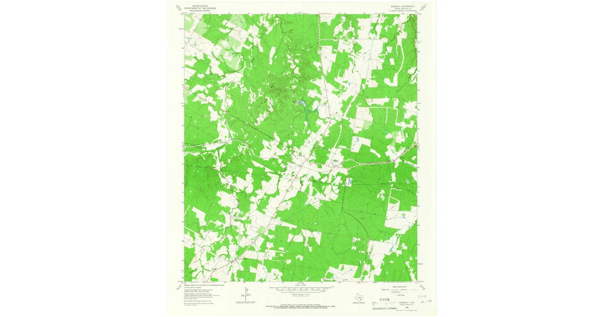 1960s Maps of Jordan, TX | Pastmaps