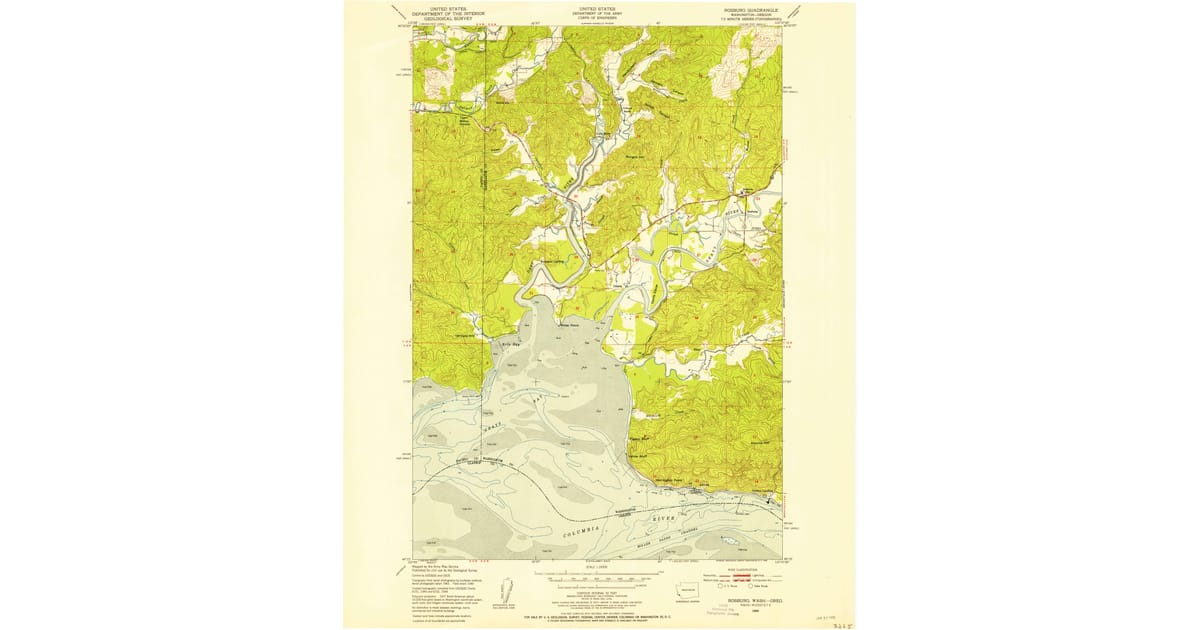 1949 Map of Rosburg, WA — High-Res | Pastmaps