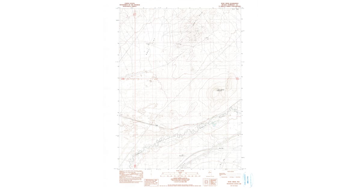 1982 Map of Rose Creek, Humboldt County, NV — High-Res | Pastmaps