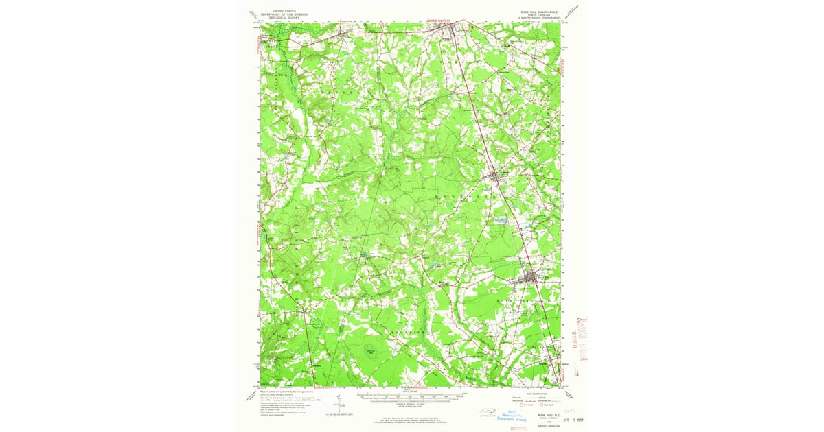 1960s Maps of Teachey, NC | Pastmaps
