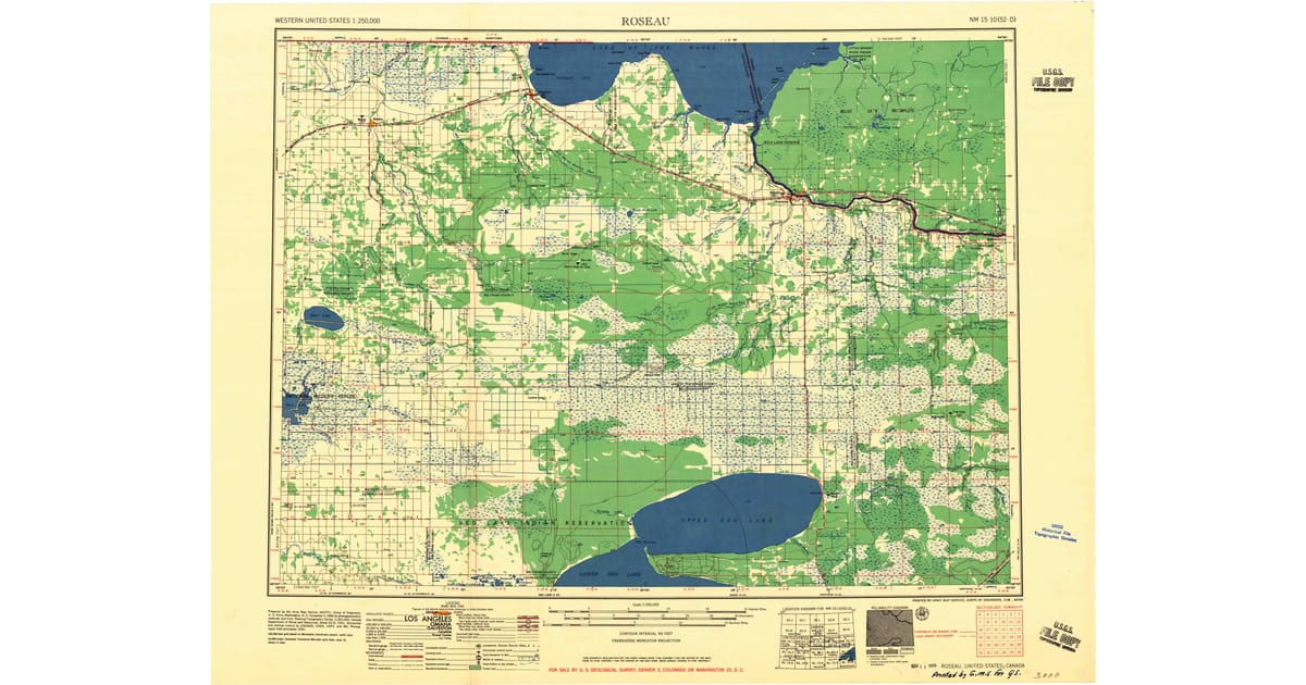 1958 Map of Roseau, MN — High-Res | Pastmaps