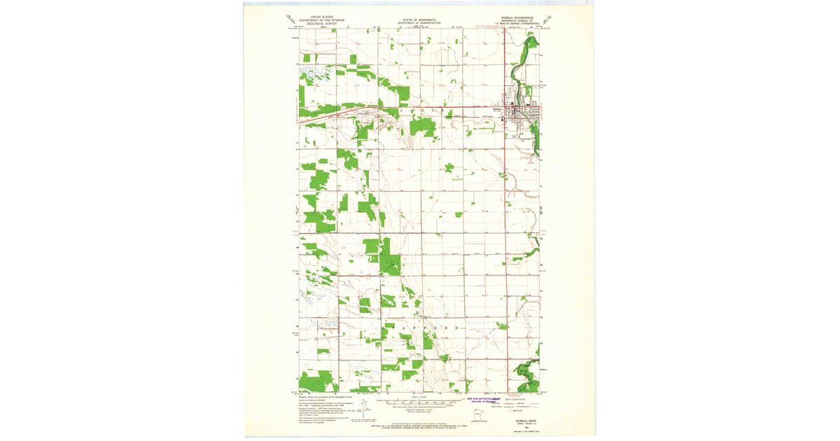 1966 Map of Roseau, MN — High-Res | Pastmaps