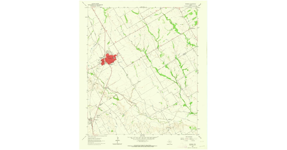 1962 Map of Rosebud, TX — High-Res | Pastmaps
