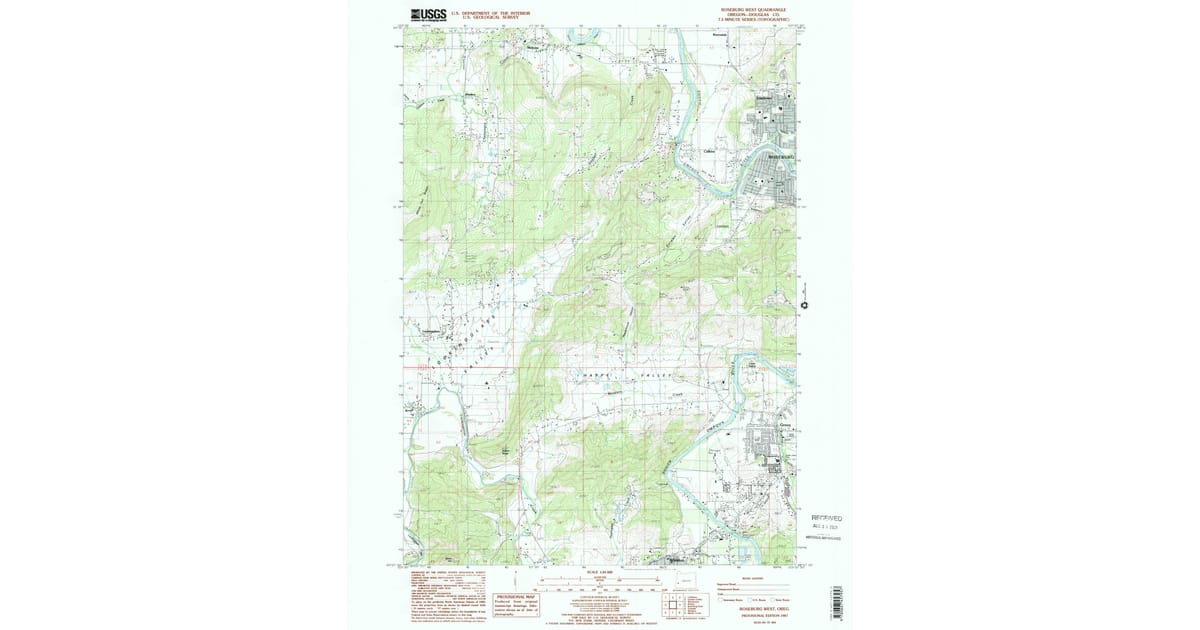 1980s Maps of Winston, OR | Pastmaps